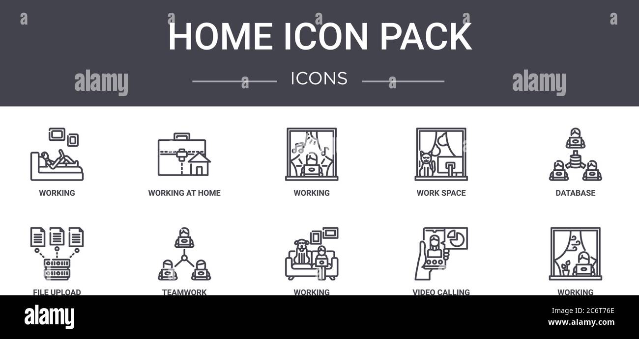 home icon pack concept line icons set. contains icons usable for web ...