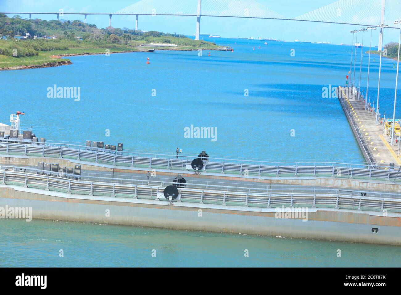 The Panama Canal is an artificial 48-mile (77 km) waterway in Panama ...