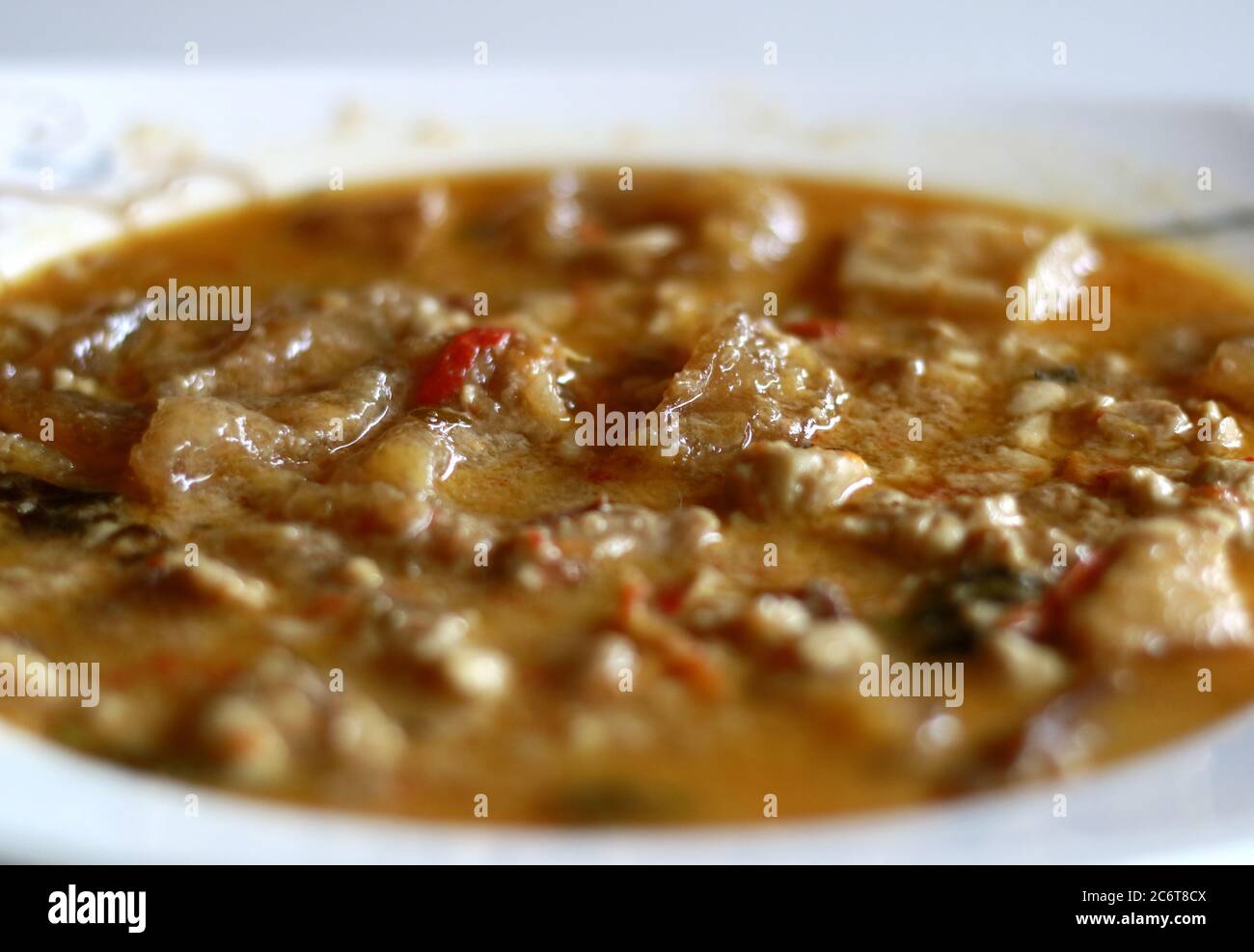 Sambal Tumpang. Tempe in spicy coconut sauce. Kind of sauce which made ...