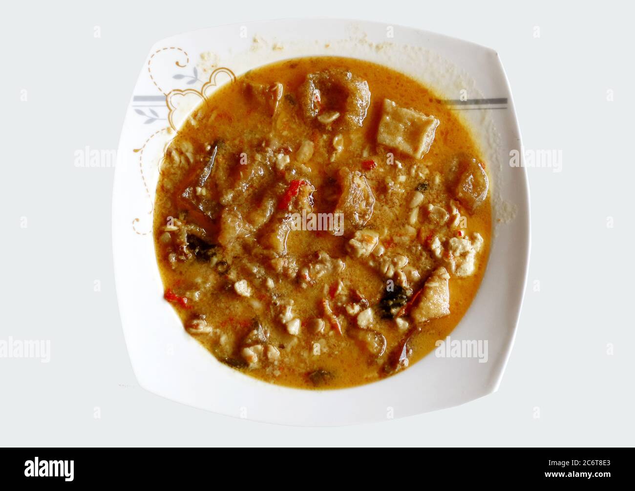 Sambal Tumpang. Tempe in spicy coconut sauce. Kind of sauce which made ...