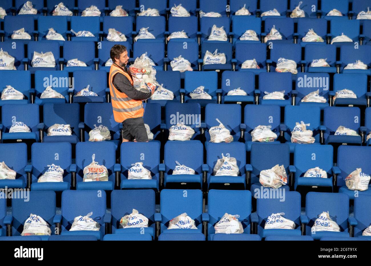 Jason Kelman, from The Highland Council, walks amongst some of the ...