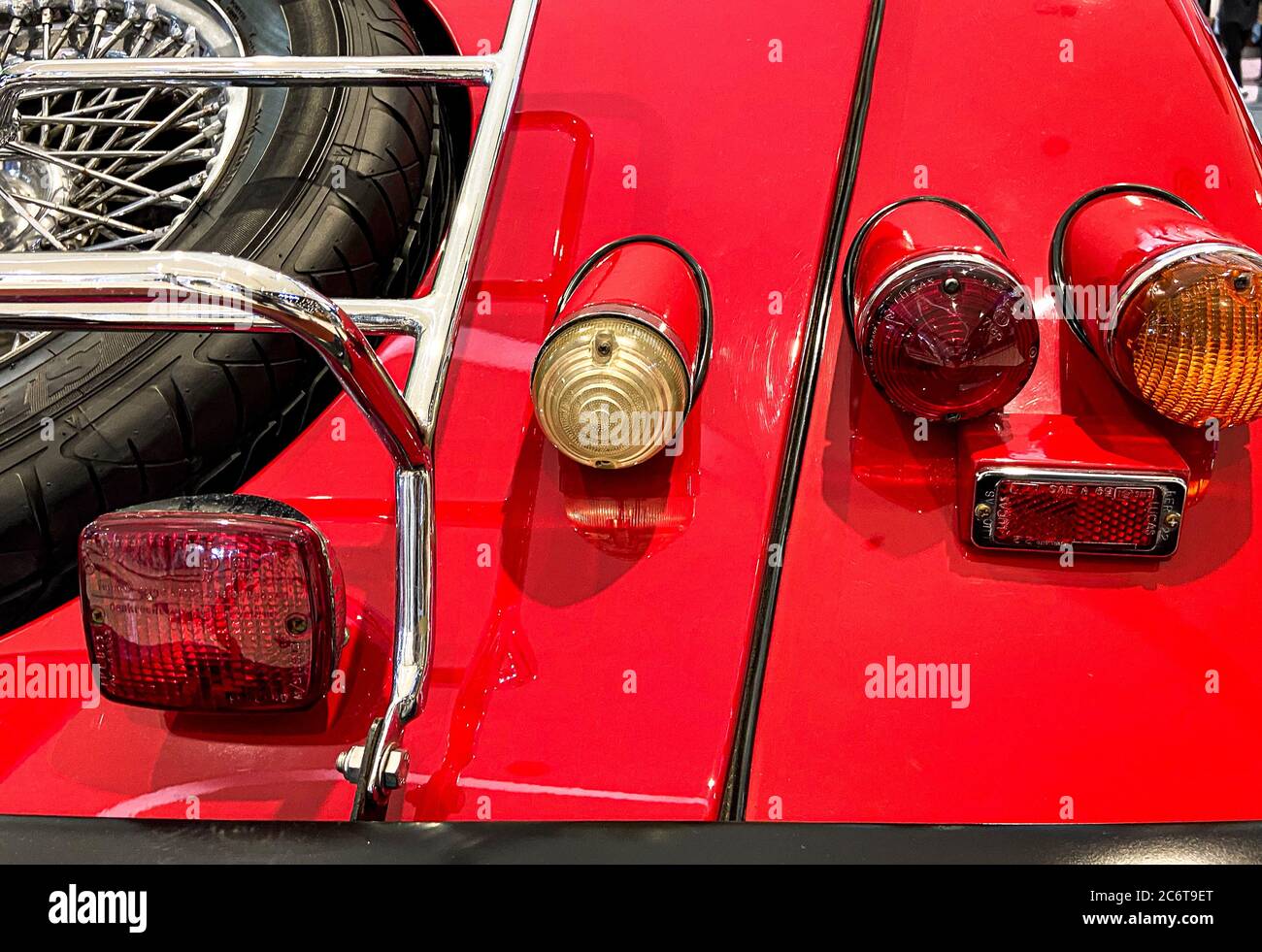 a beautiful back lamps of retro car Stock Photo - Alamy