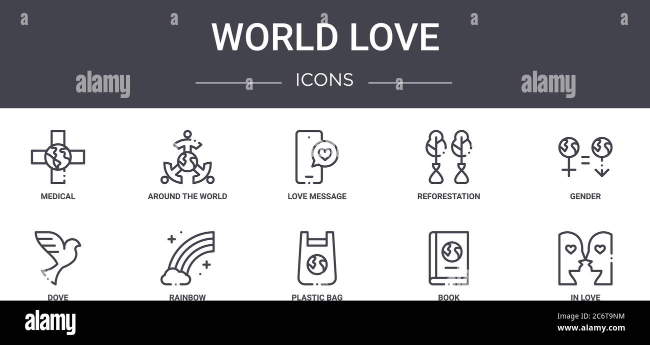 world love concept line icons set. contains icons usable for web, logo ...