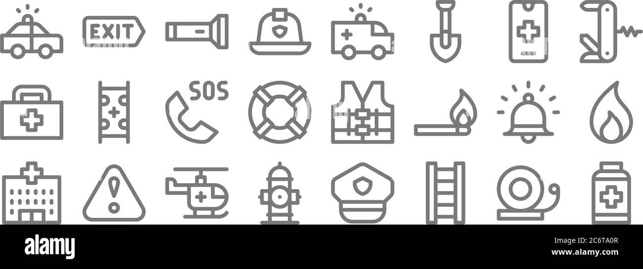 Hospital icons high quality Black and White Stock Photos & Images - Alamy