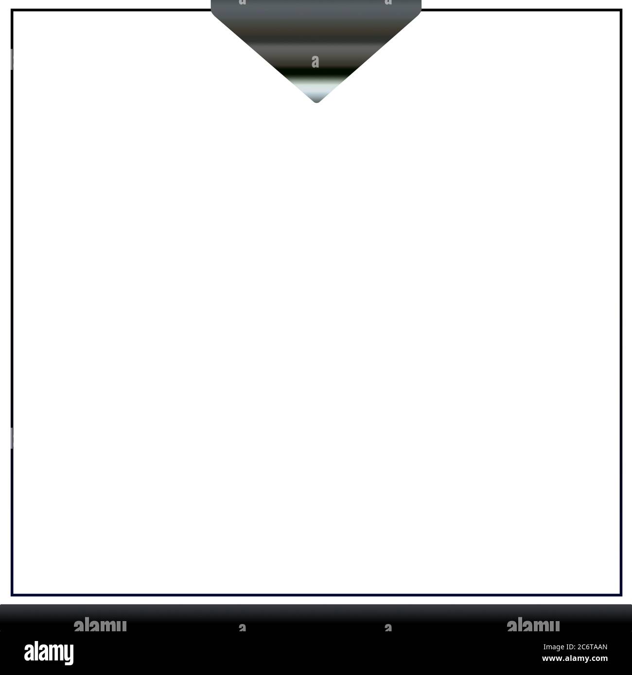 Modern Black Triangle On Empty White Background Frame Template-For ...