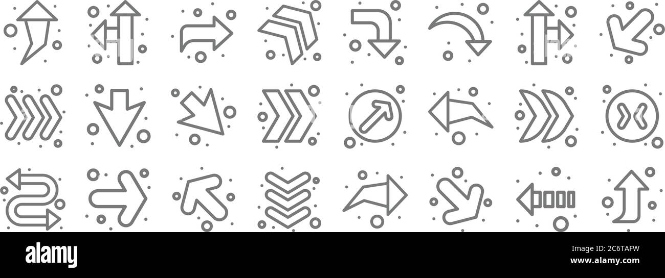 arrows line icons. linear set. quality vector line set such as up arrow ...
