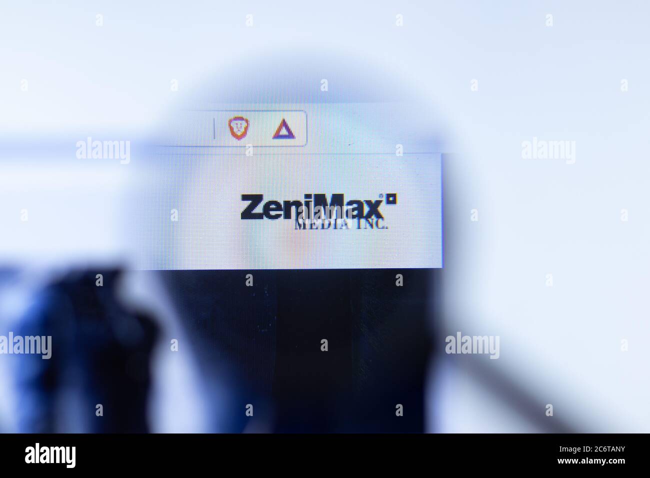 Moscow, Russia - 1 June 2020: ZeniMax Media Inc website with logo ...