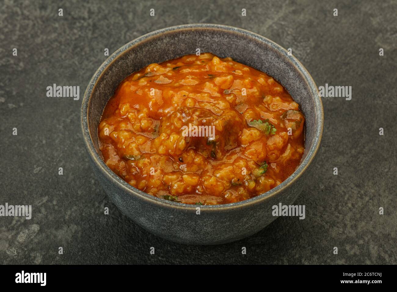 Traditional Georgian Kharcho soup with meat and spices Stock Photo - Alamy