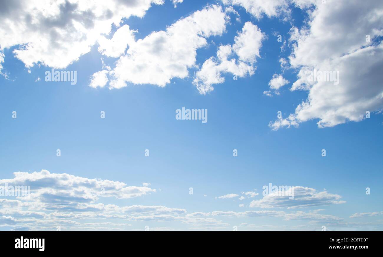 Beautiful blue-sky. Cloudscape Divine. Blue sky with white clouds, hot ...