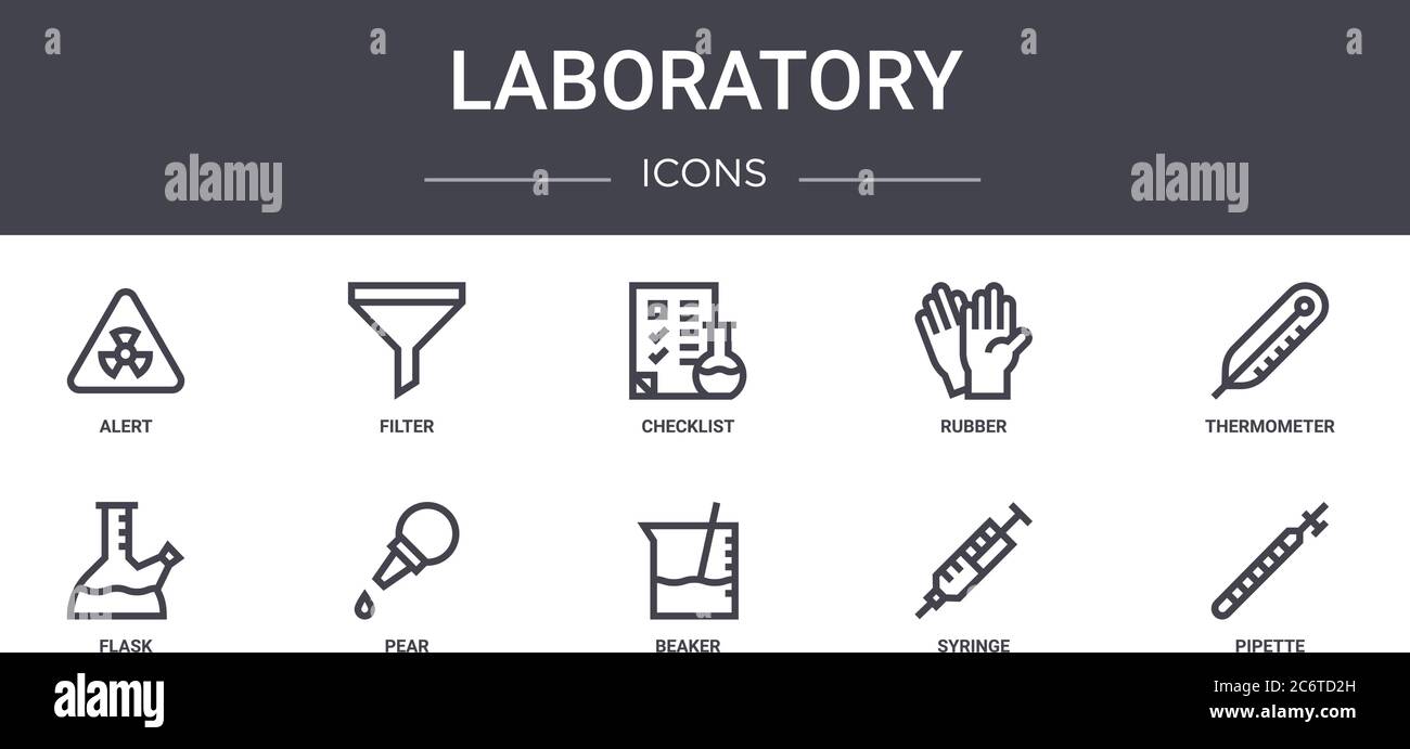 laboratory concept line icons set. contains icons usable for web, logo ...