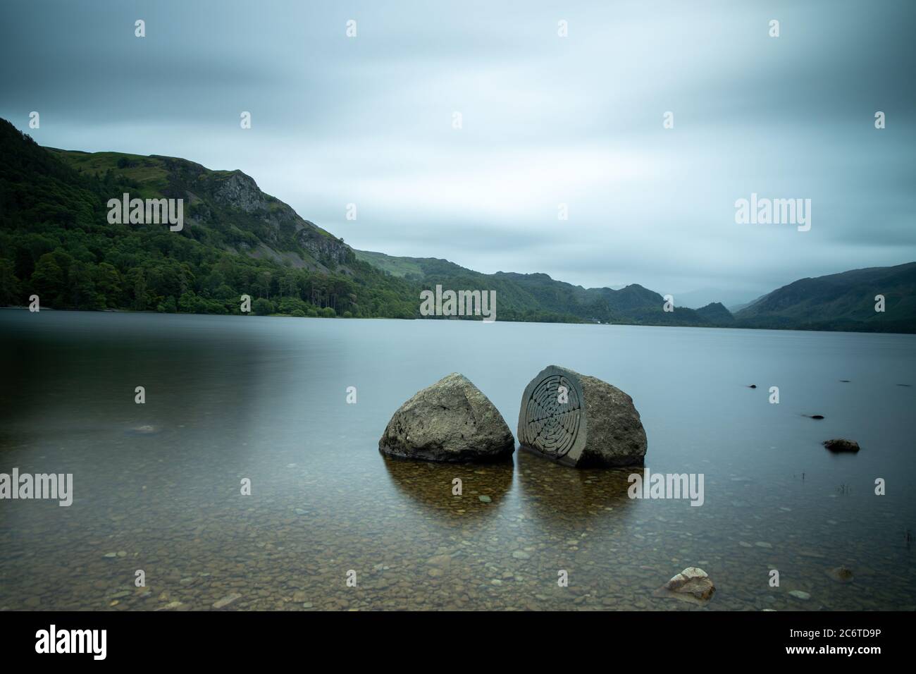 Centenary Stones and Ashness Bridge in Keswick Stock Photo - Alamy