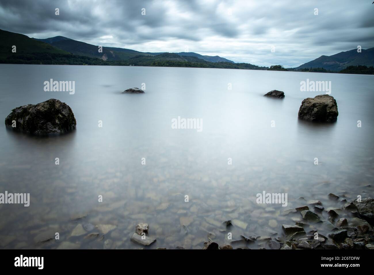 Centenary Stones and Ashness Bridge in Keswick Stock Photo - Alamy