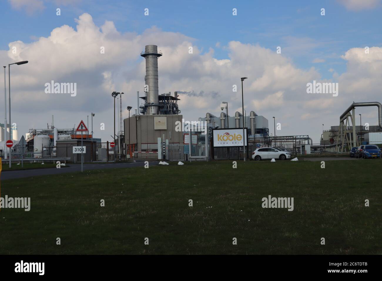 Oil and chemical tanks at the terminal of Koole in the Botlek Harbor of ...