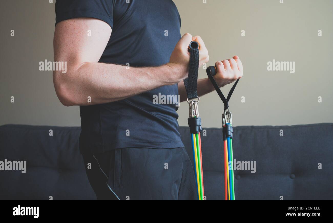 Man doing rubber bands hi-res stock photography and images - Alamy