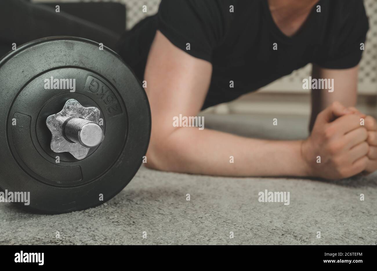 Dumbbell plank hi-res stock photography and images - Alamy