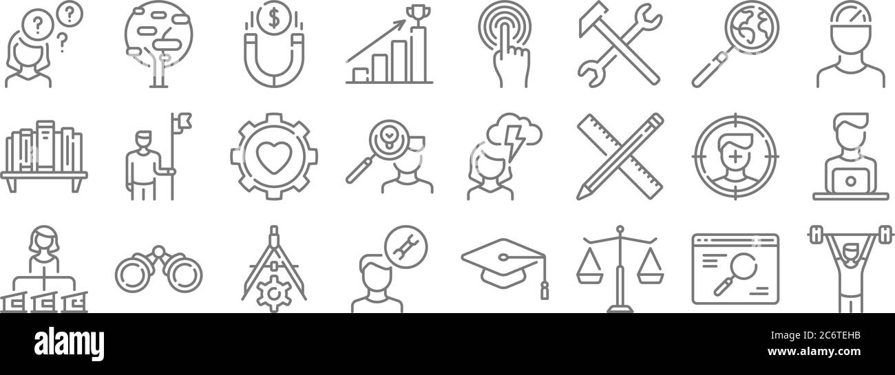 life skills line icons. linear set. quality vector line set such as man ...