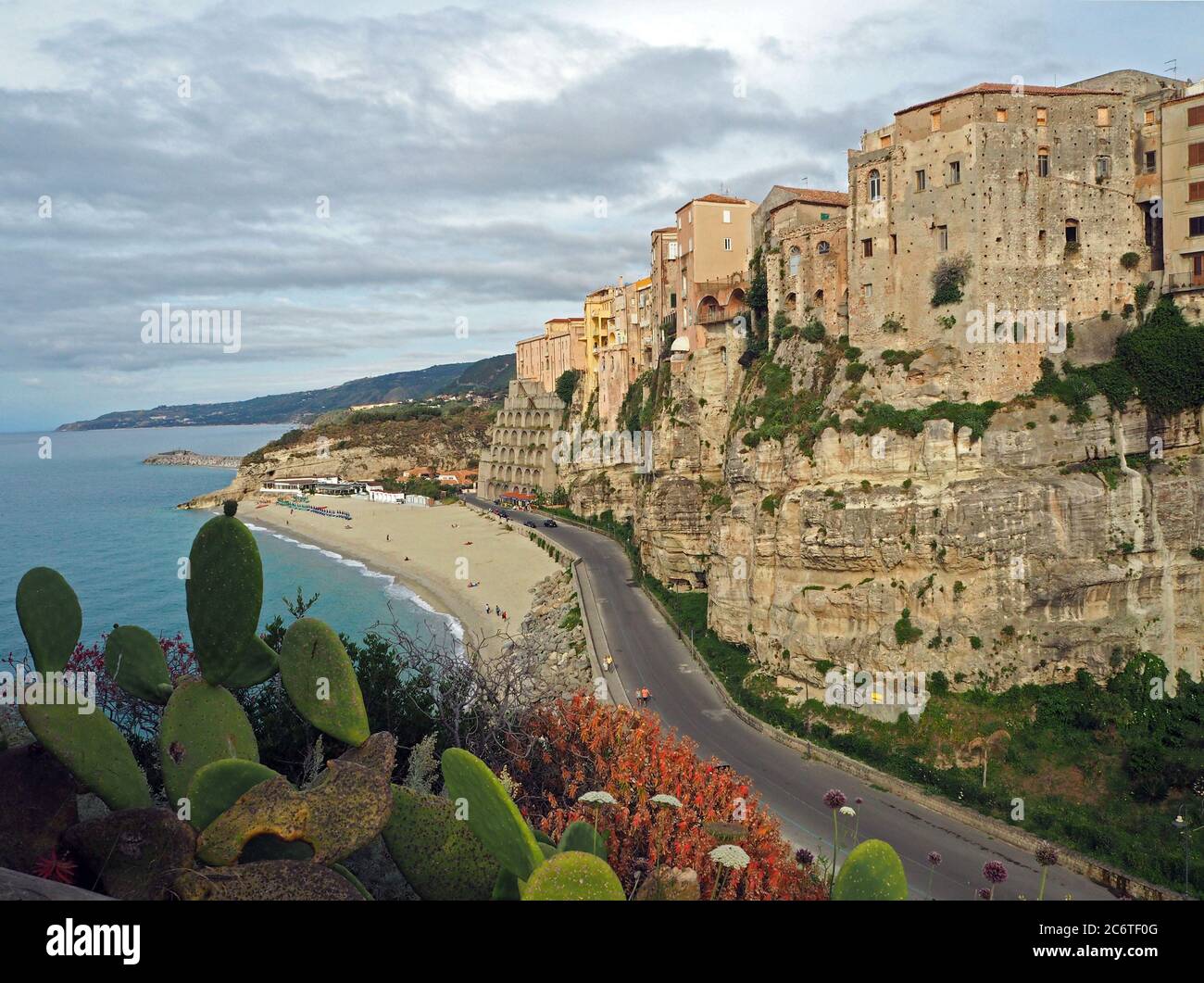 Tropea calabria Italy houses on the sea shore Stock Photo - Alamy