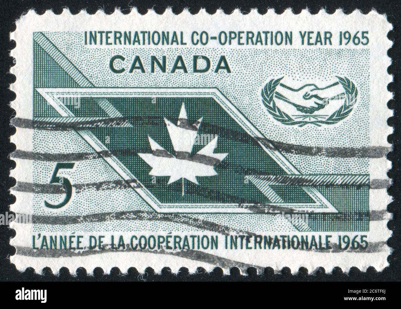 CANADA - CIRCA 1965: stamp printed by Canada, shows Maple Leaf and ICY ...