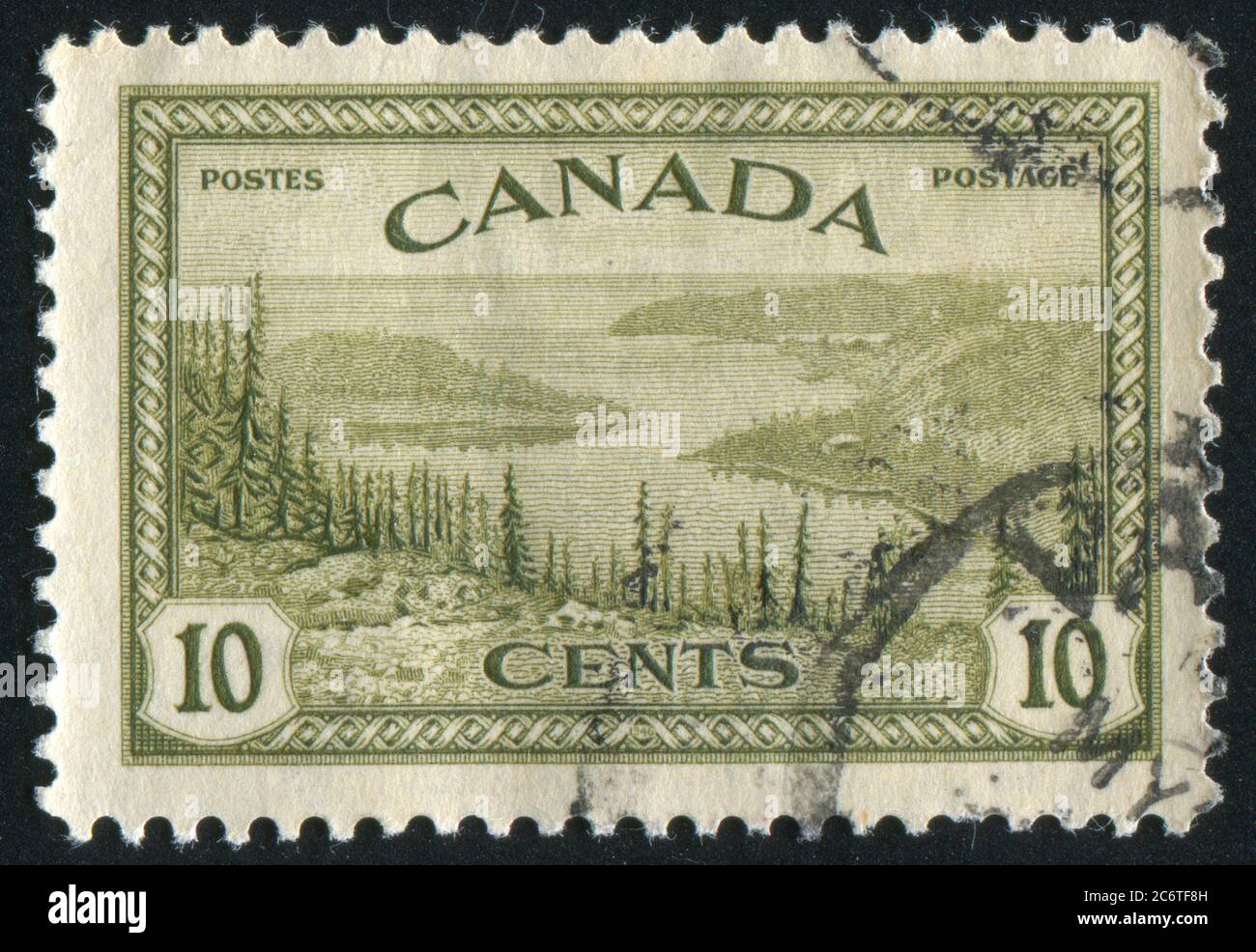 CANADA - CIRCA 1946: stamp printed by Canada, shows Great Bear Lake ...
