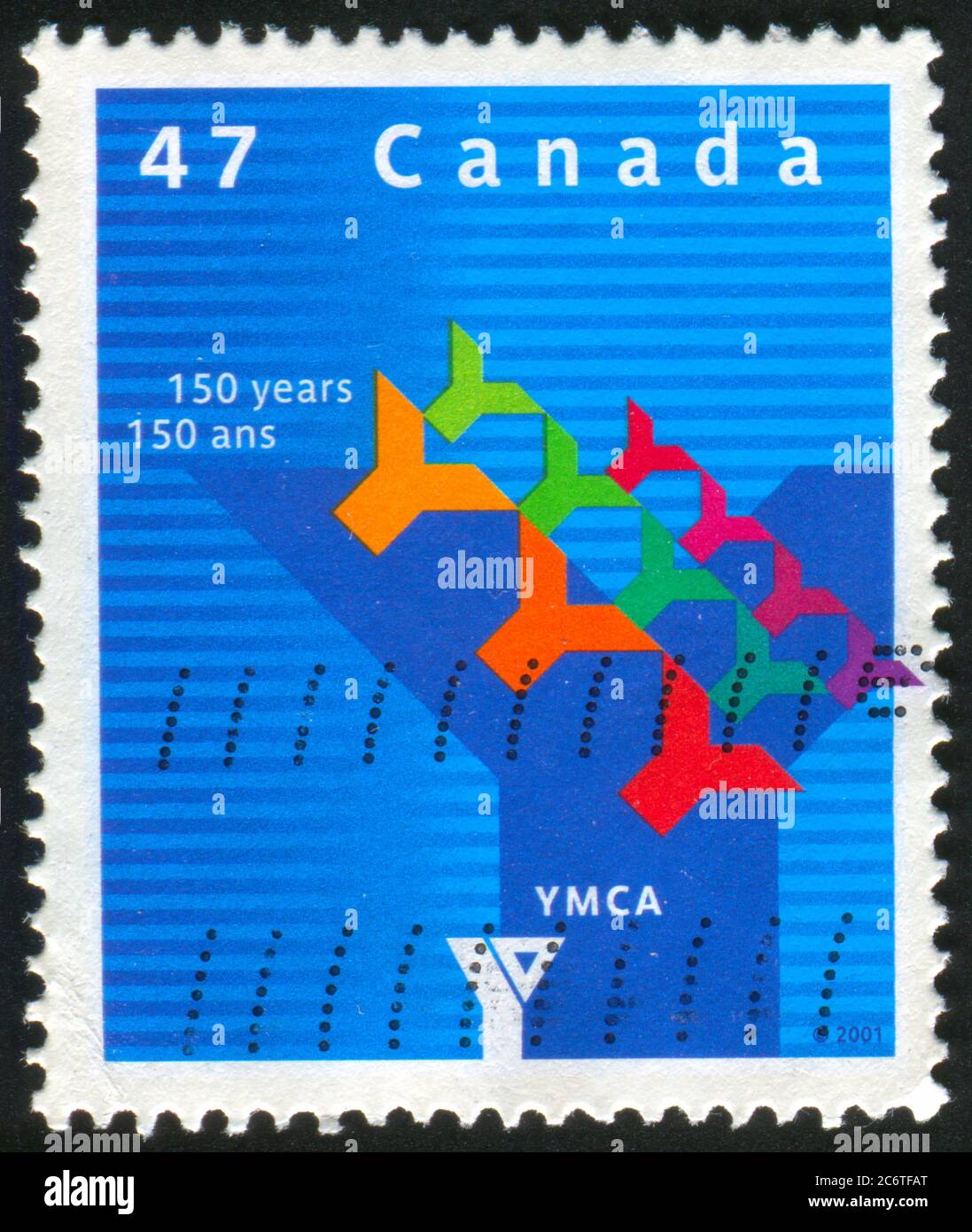 CANADA - CIRCA 2001: stamp printed by Canada, shows YMCA in Canada ...