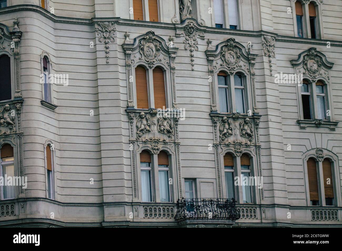 Budapest Hungary july 11, 2020 View of the gothic architecture of an ...