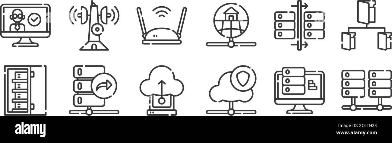 Data servers wifi symbol hi-res stock photography and images - Alamy