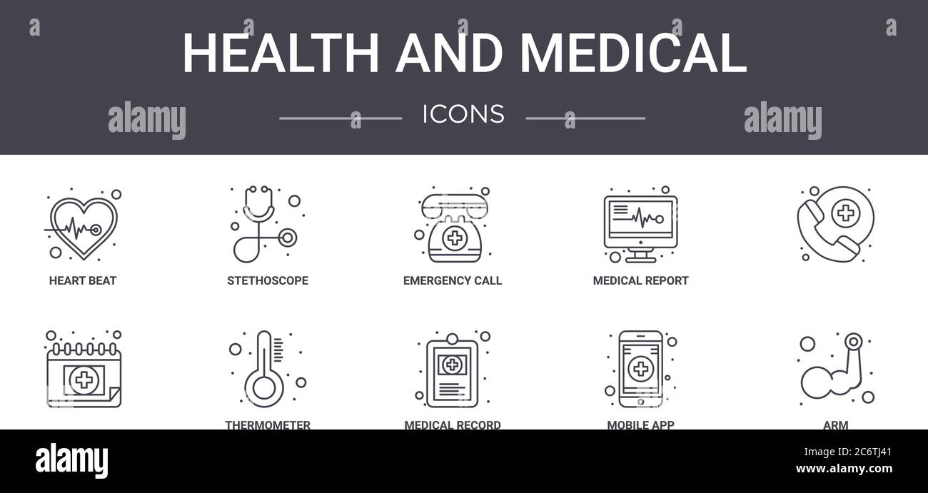 health and medical concept line icons set. contains icons usable for ...