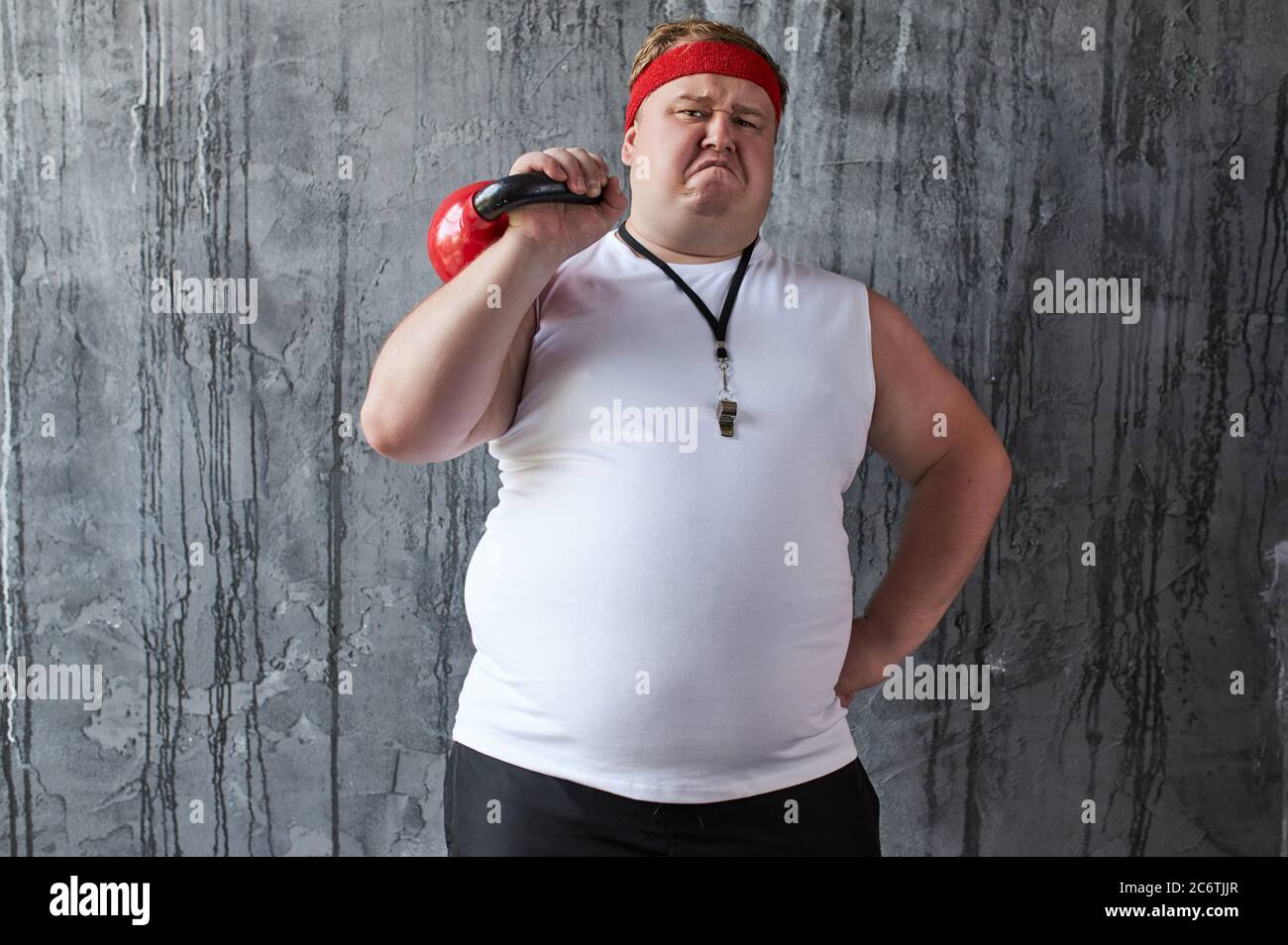 Man lifting weights humor hi-res stock photography and images - Alamy