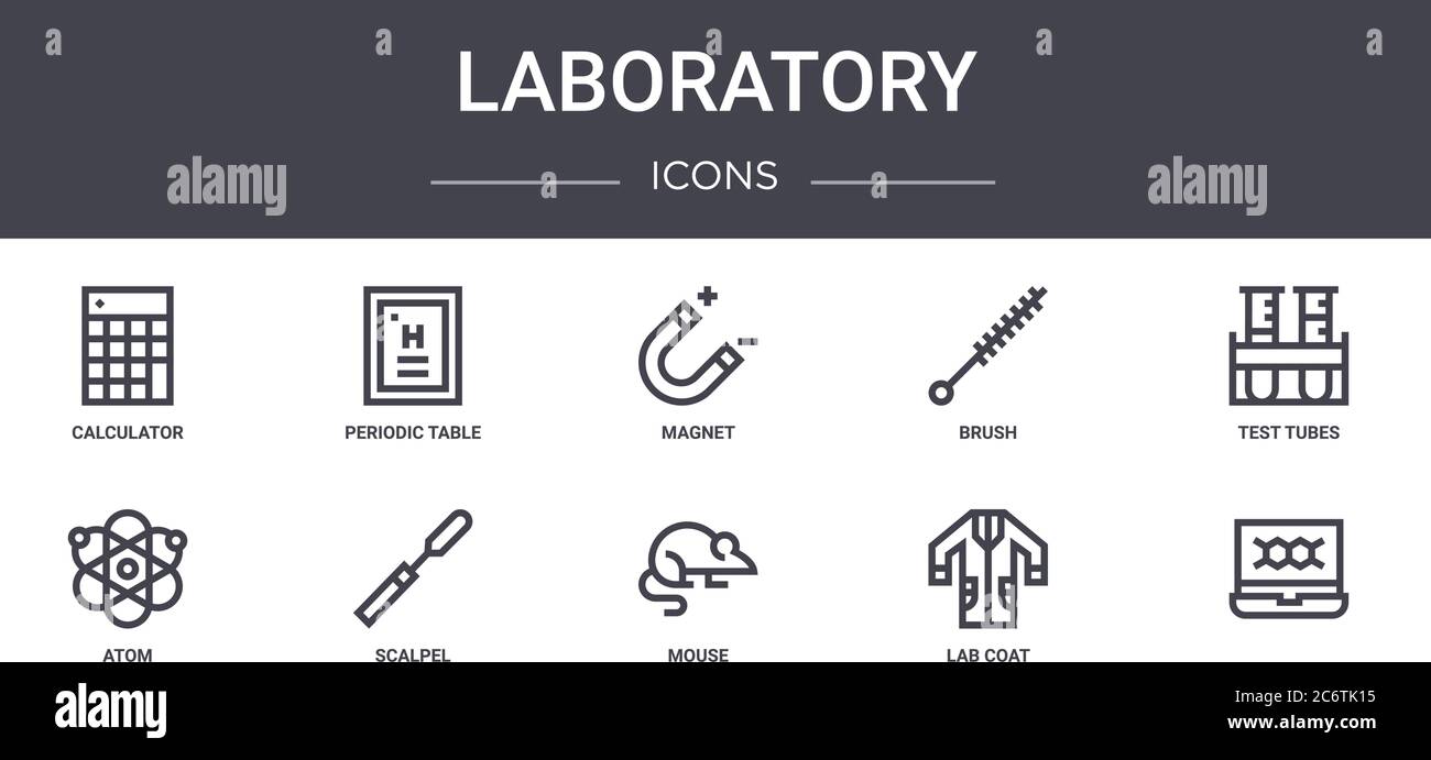 laboratory concept line icons set. contains icons usable for web, logo ...