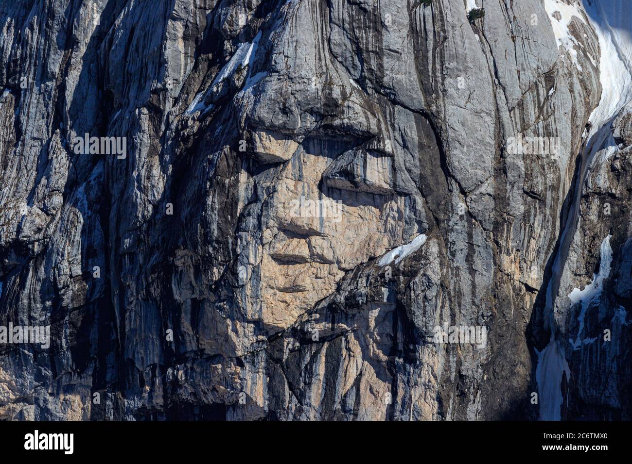 Heathen Maiden (Ajdovska deklica) rock formation female face Slovenia ...