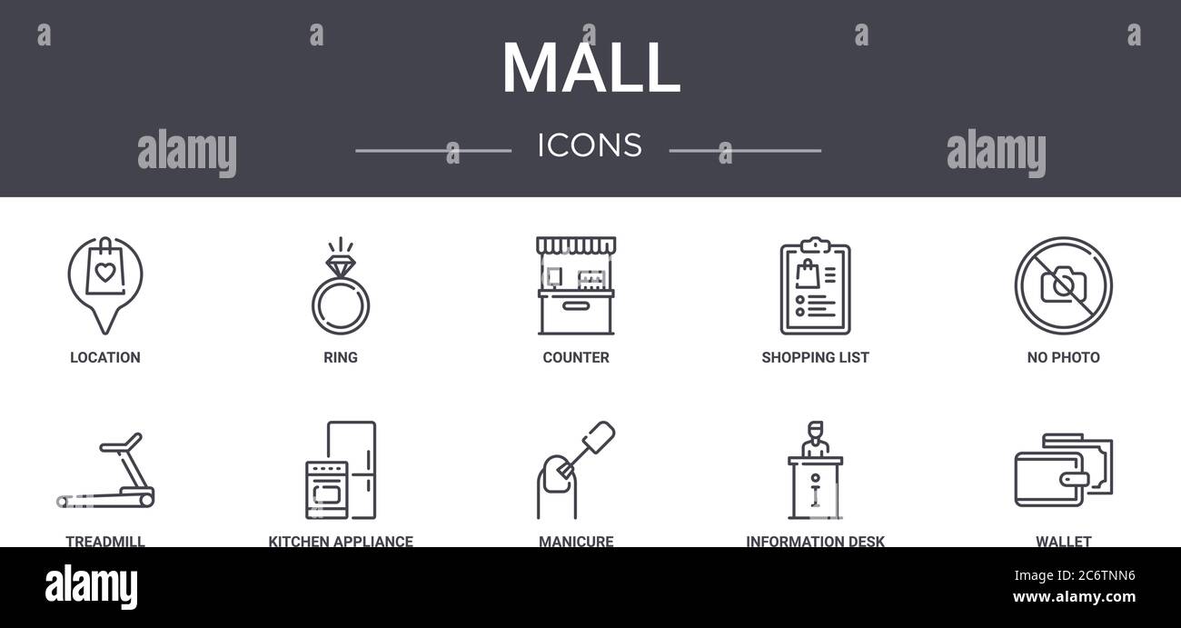 mall concept line icons set. contains icons usable for web, logo, ui/ux ...