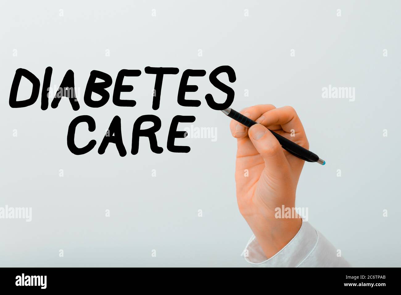 Handwriting text writing Diabetes Care. Conceptual photo prevent or ...
