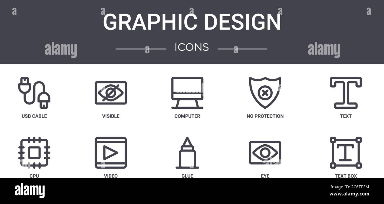 graphic design concept line icons set. contains icons usable for web ...