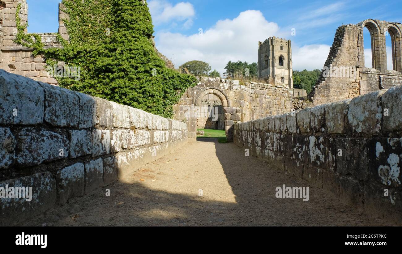 Fountains Abbey, near Ripon, is one of the largest and best preserved ...