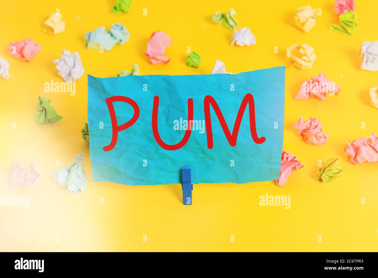Conceptual hand writing showing Pum. Concept meaning unwanted change ...