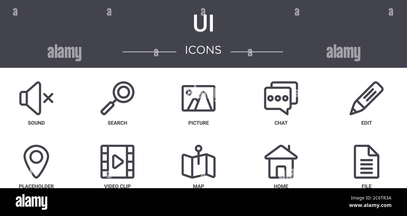 ui concept line icons set. contains icons usable for web, logo, ui/ux ...