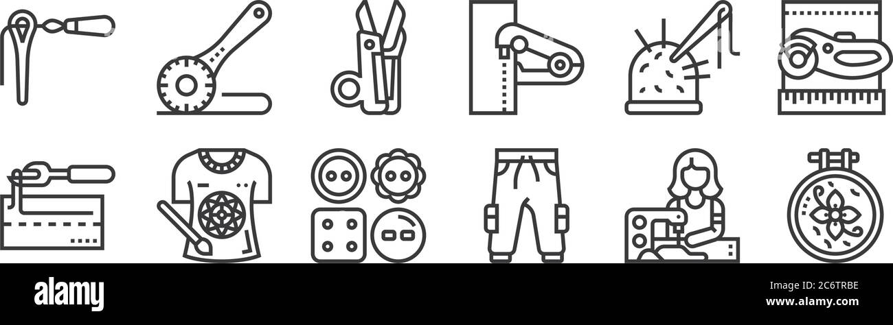 Sewing machine outline hi-res stock photography and images - Alamy