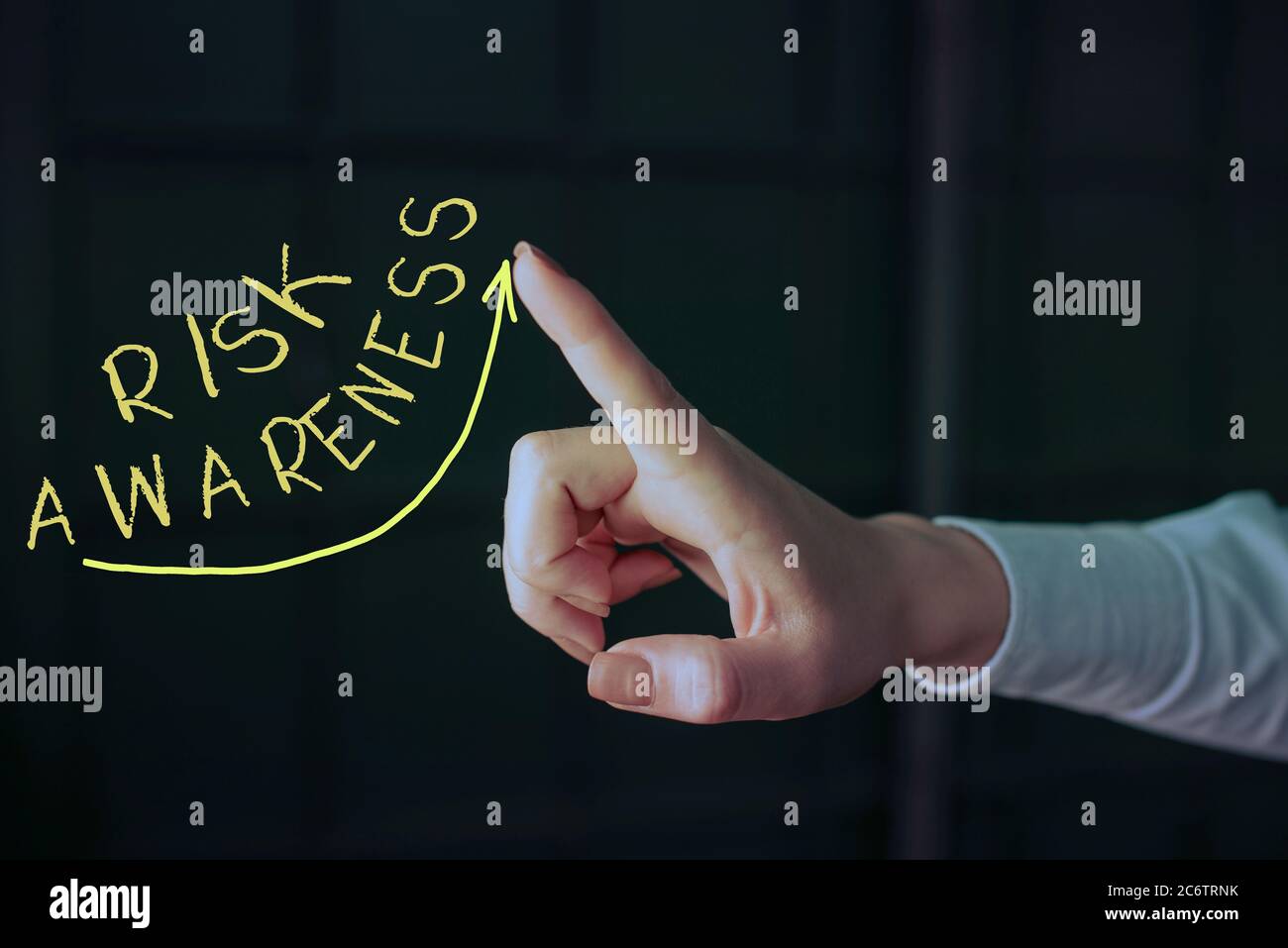 Writing note showing Risk Awareness. Business concept for recognizing ...