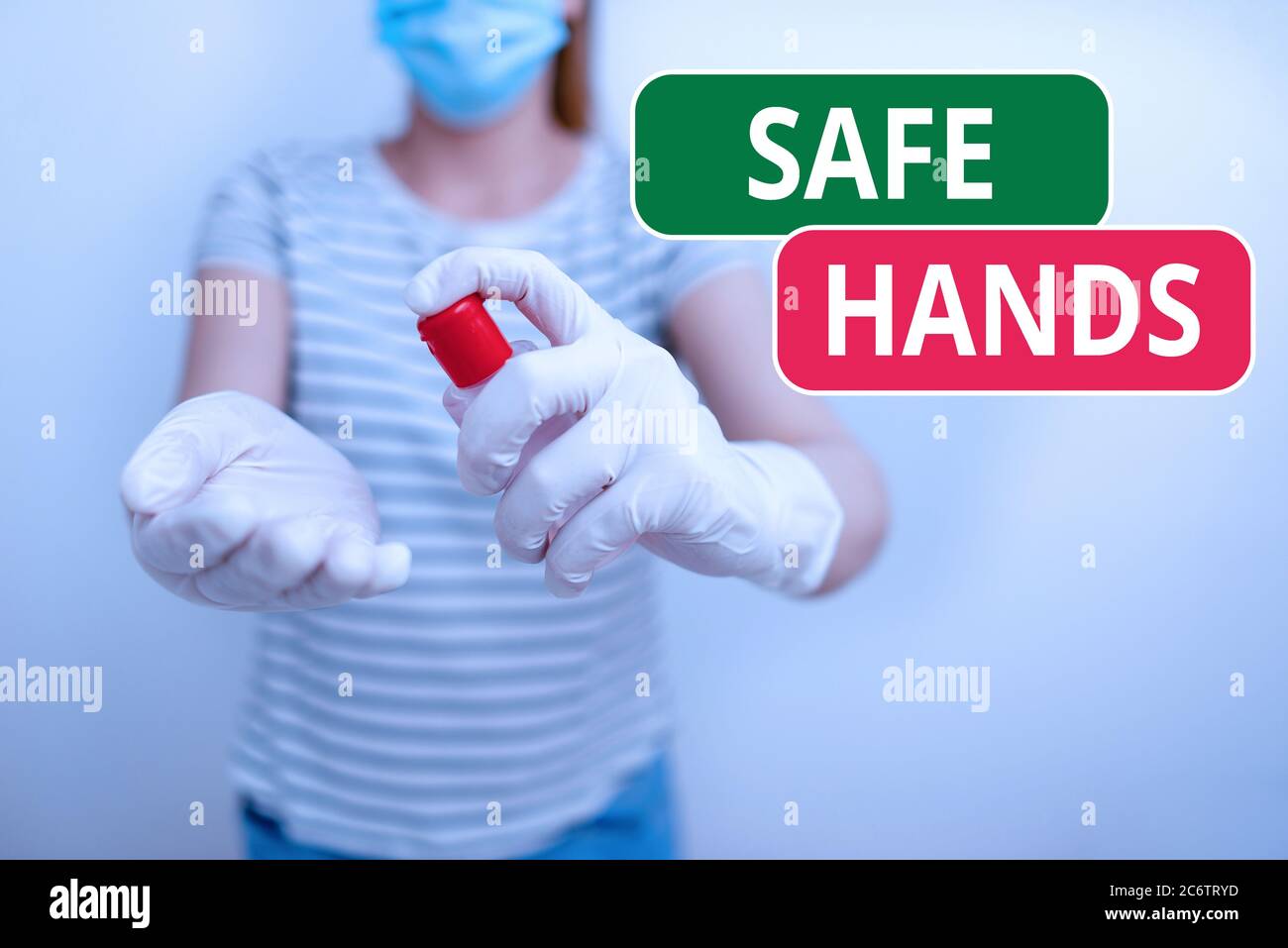 Conceptual hand writing showing Safe Hands. Concept meaning Ensuring ...