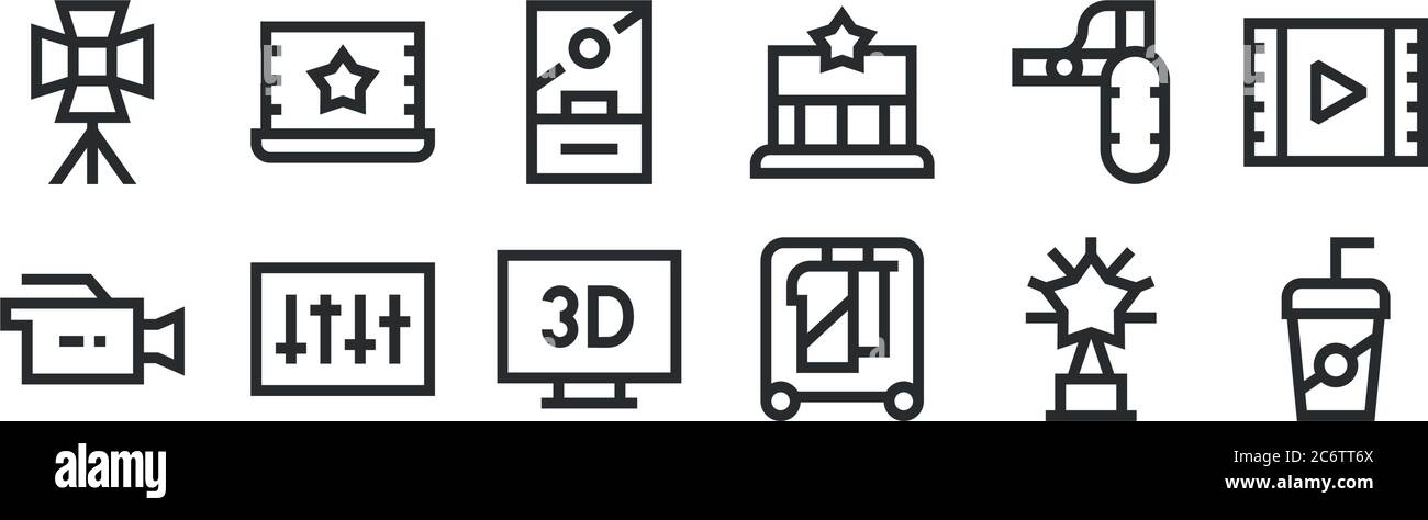 Company office outline icons Black and White Stock Photos & Images - Alamy