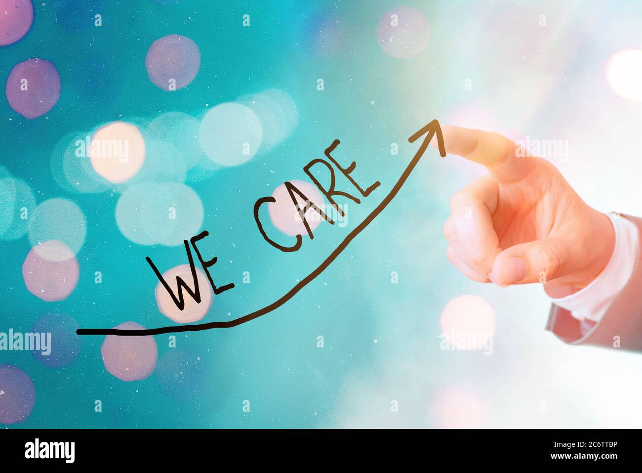 Word writing text We Care. Business photo showcasing Cherishing ...