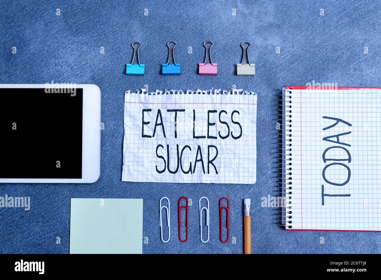 Conceptual hand writing showing Eat Less Sugar. Concept meaning ...