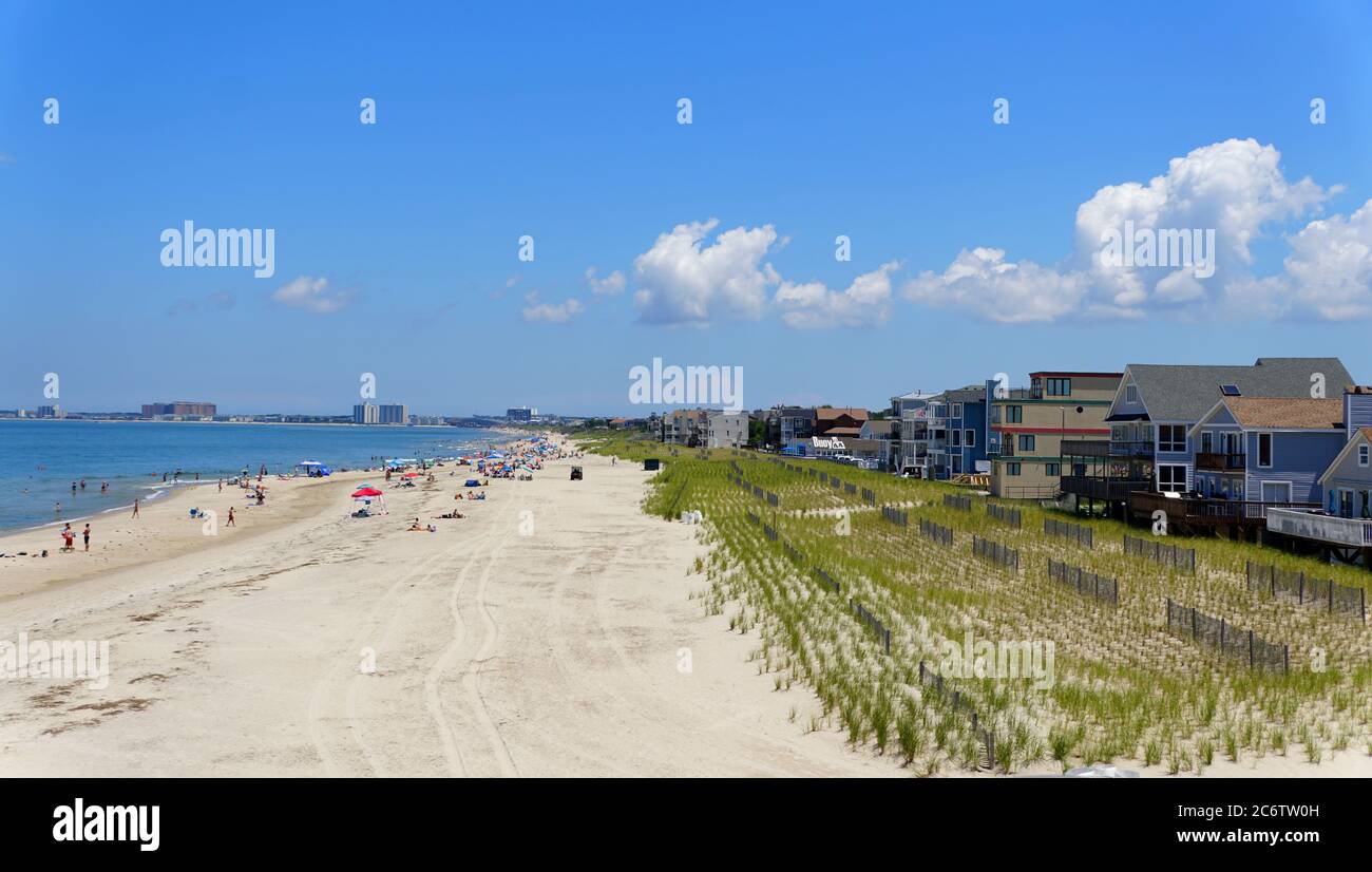 Virginia Beach, U.S.A - June 29, 2020 - The view of the beach during a ...