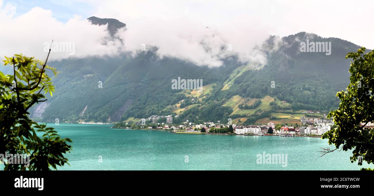 Brunnen switzerland aerial hi-res stock photography and images - Alamy