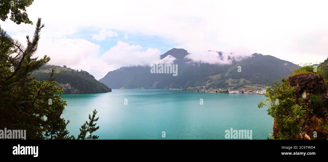 Brunnen switzerland aerial hi-res stock photography and images - Alamy