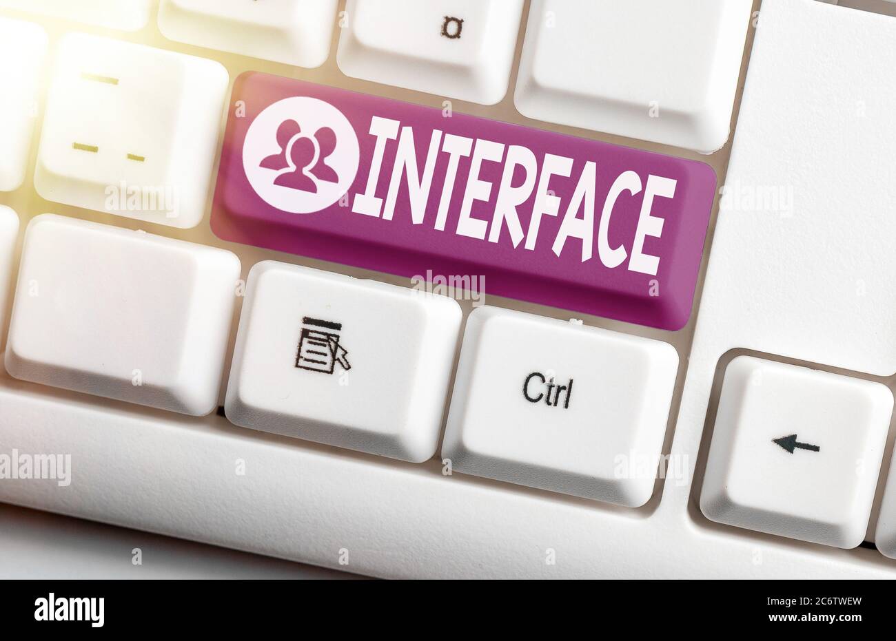 Handwriting text Interface. Conceptual photo point of meeting and ...