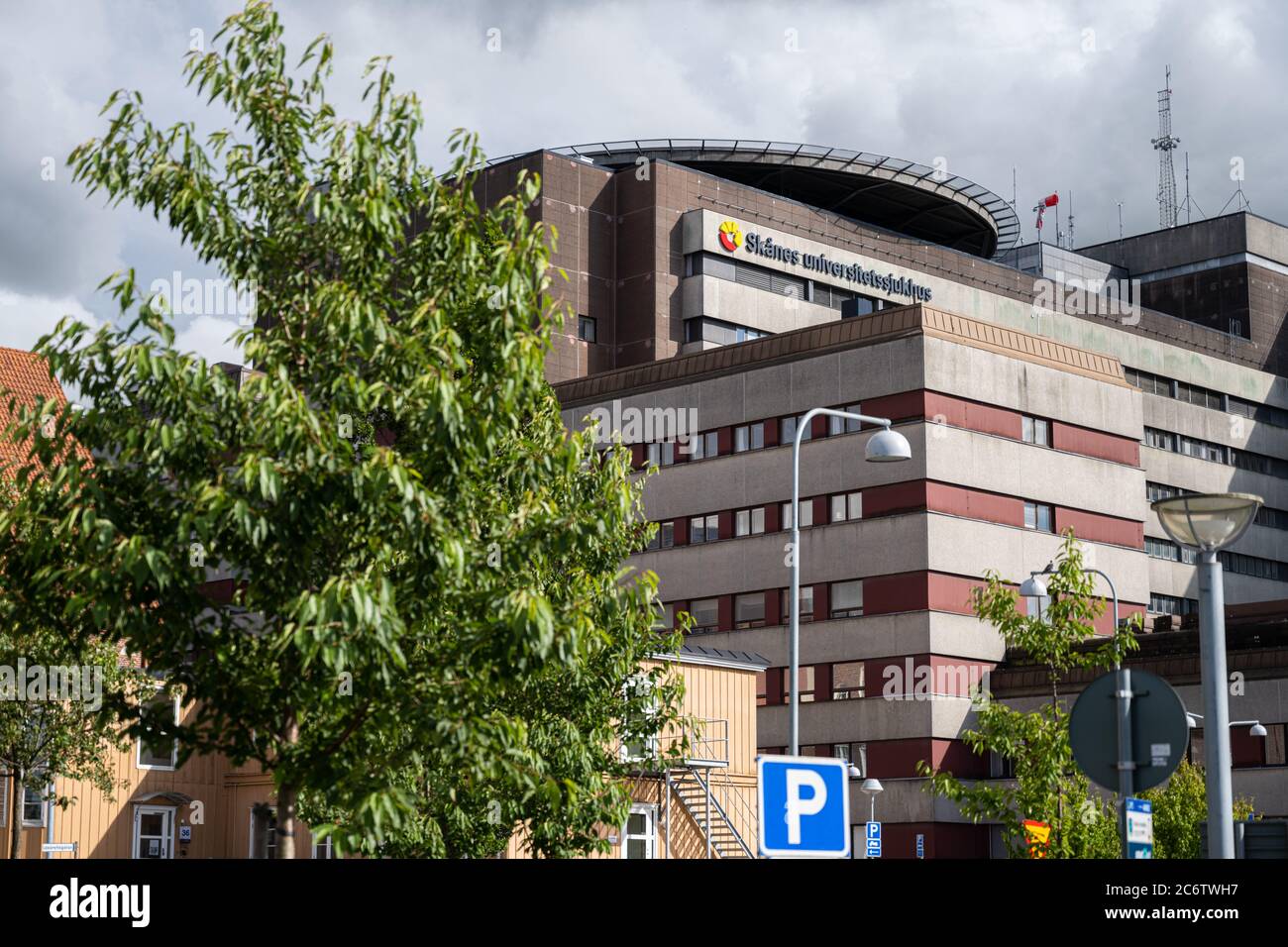 Lund, Sweden - July 9, 2020: The main building of the Scania University ...