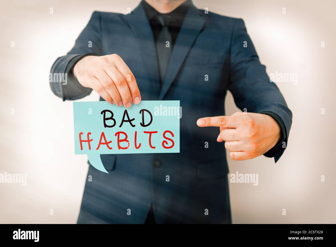 Handwriting text Bad Habits. Conceptual photo the uncontrollable ...