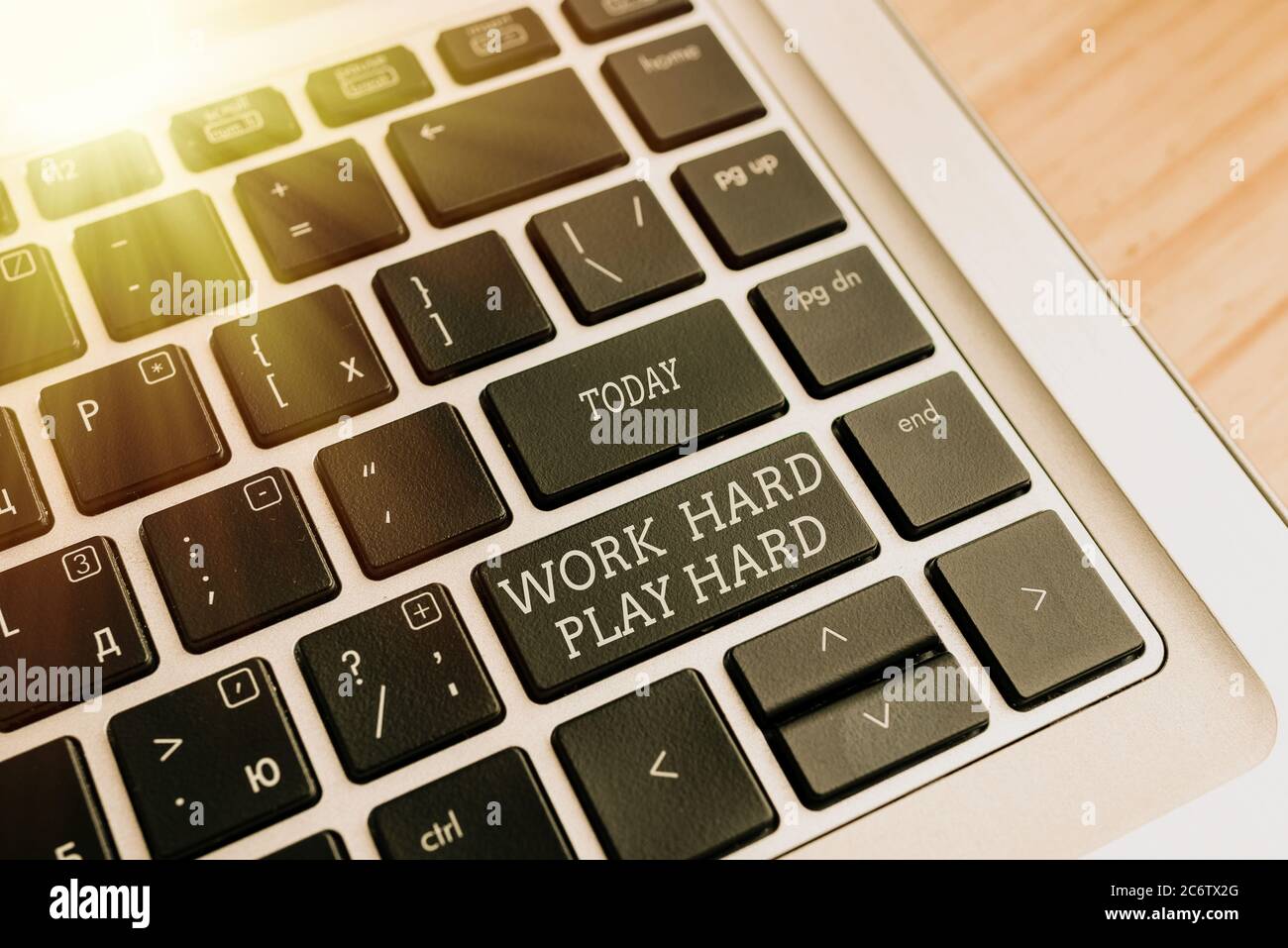 Handwriting text writing Work Hard Play Hard. Conceptual photo diligent ...