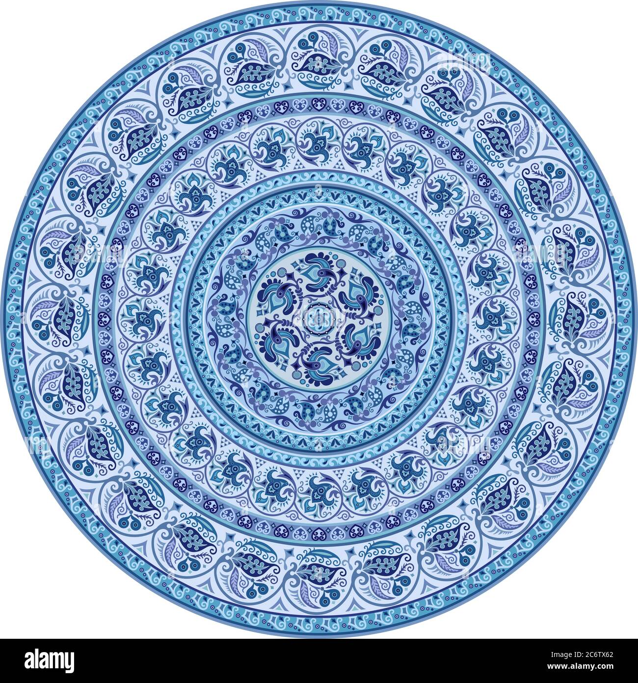 Vector ornament vintage ethnic round illustration Stock Vector Image ...